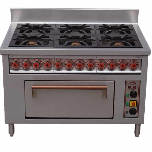 Hindchef 6 Burner Indian Range with Integrated Gas or Electric Oven ...